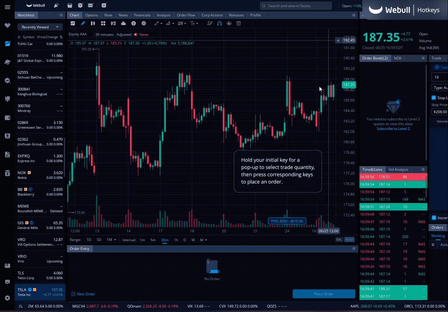 Investors Education How to Use the Hotkey Function on Webull Desktop ...