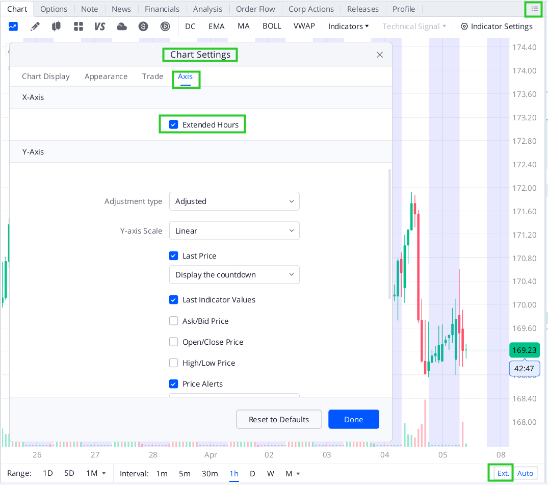 How do I toggle extended hours (pre-market and after hours) quotes on ...
