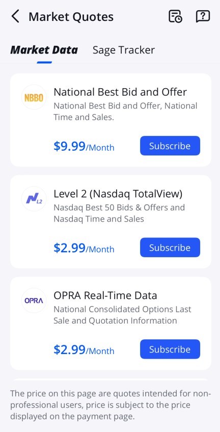 How to Subscribe to Level 2 Advance (Nasdaq TotalView)? - Webull