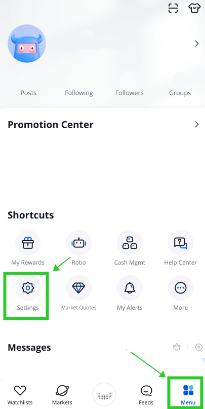 How can I update my Webull APP account information (Nickname/Profile ...