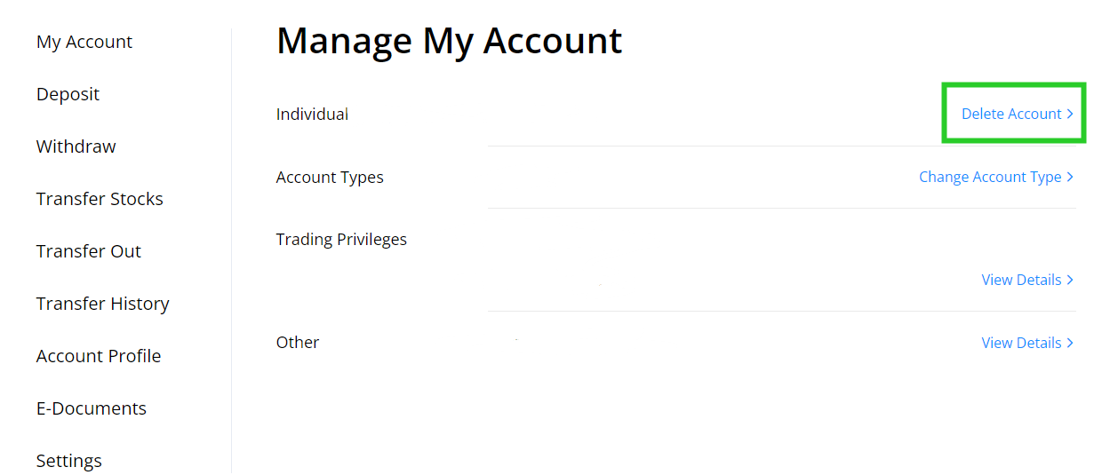 How do I cancel my Webull account?