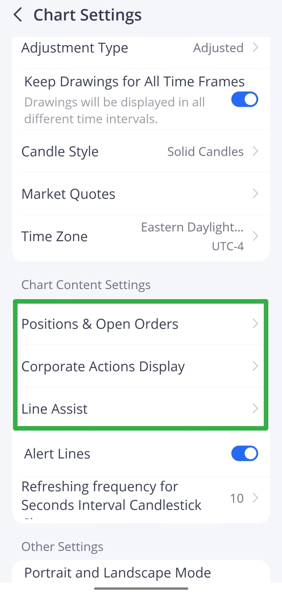 How can I show positions and open orders on my chart? - Webull